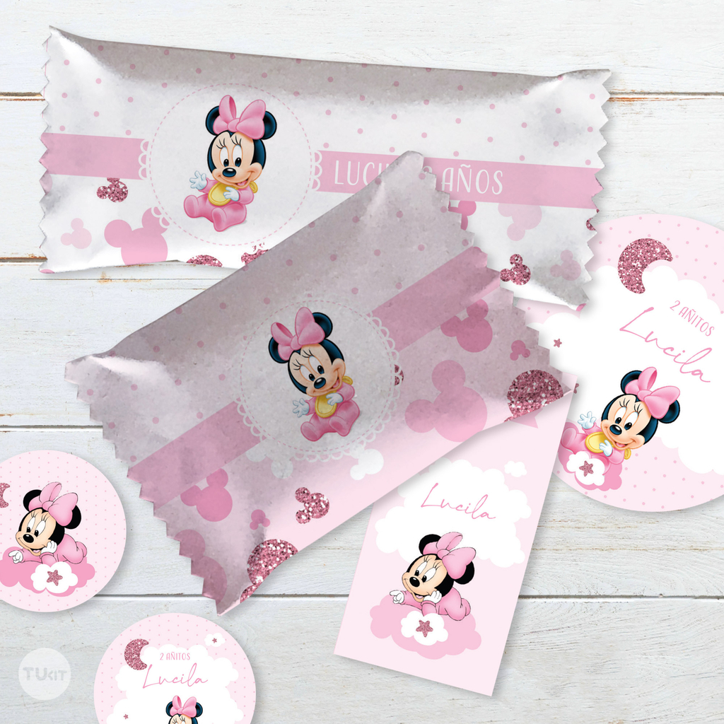 Kit imprimible minnie bebe baby babies tukit - TuKit